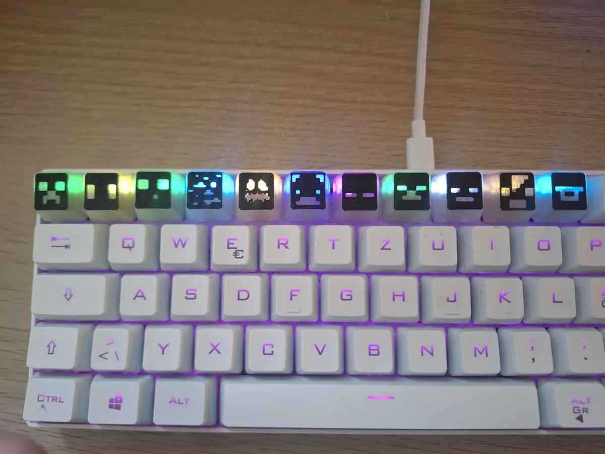 Minecraft key caps by Sagitarius A * MakerWorld: Download Free 3D Models