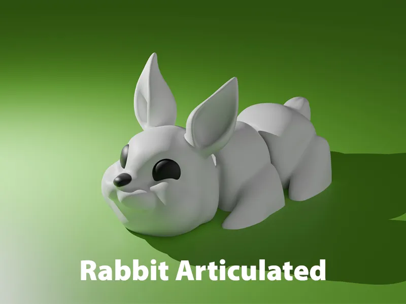 Rabbit Articulated by 🐣Best Print🐰 MakerWorld: Download Free 3D Models