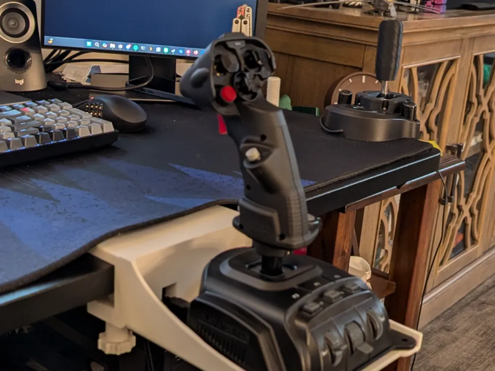 VKB Gladiator (HOTAS) Simple clamp desk mount - Free 3D Print Model ...
