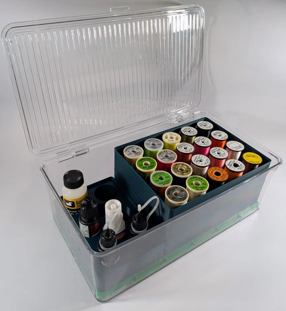 Gridfinity Fly Tying Thread Holder by malcolm MakerWorld: Download Free ...