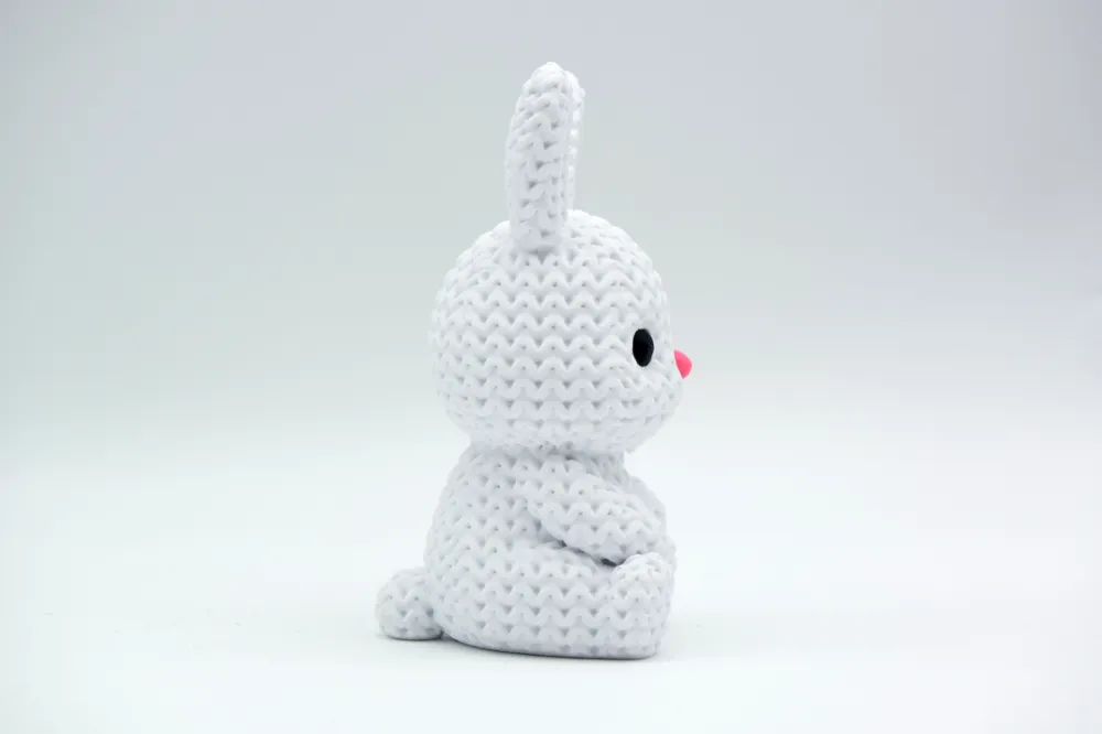 Knitted Bunny - Easter - Free 3D Print Model - MakerWorld