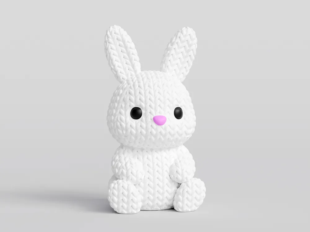 Knitted Bunny - Easter - Free 3D Print Model - MakerWorld