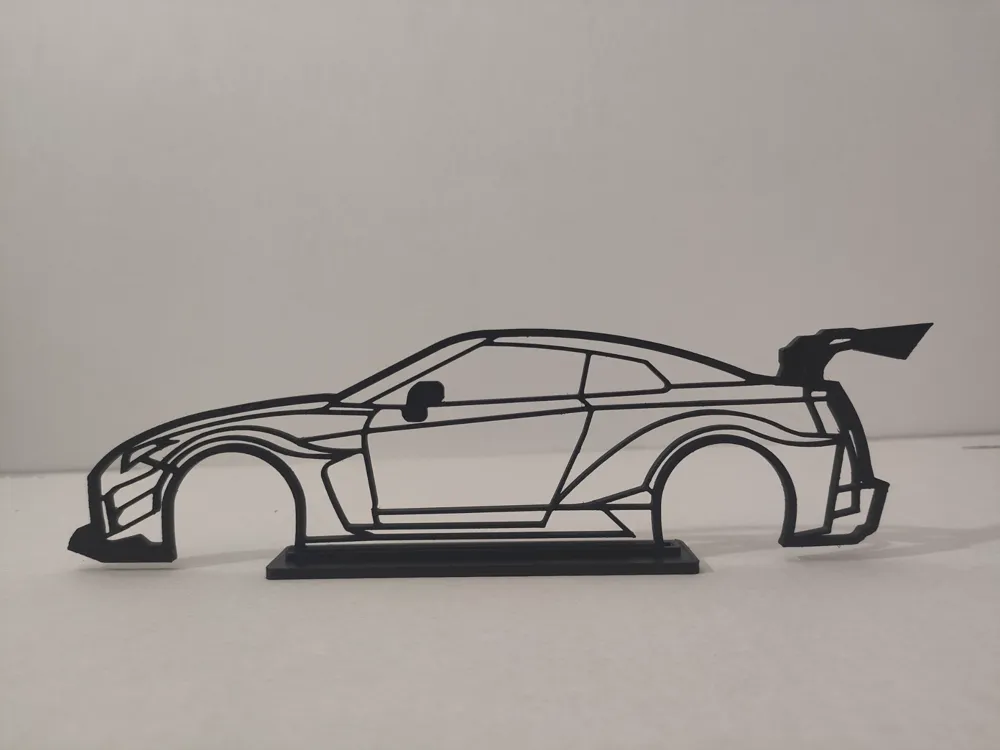NISSAN GTR Liberty Walk * Car Outline \ WallArt by Pitrus3D MakerWorld ...