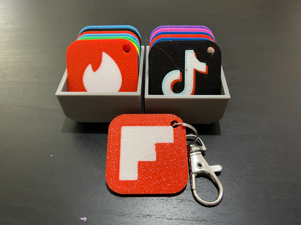 Flipboard - Social App Icon Keyring by MalcTheOracle - MakerWorld