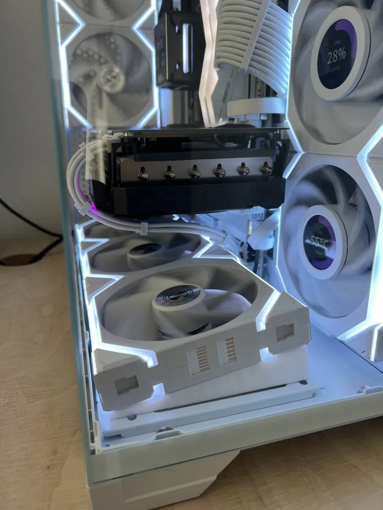 Angled 120mm PC Fan Mount – V1 - Free 3D Print Model - MakerWorld