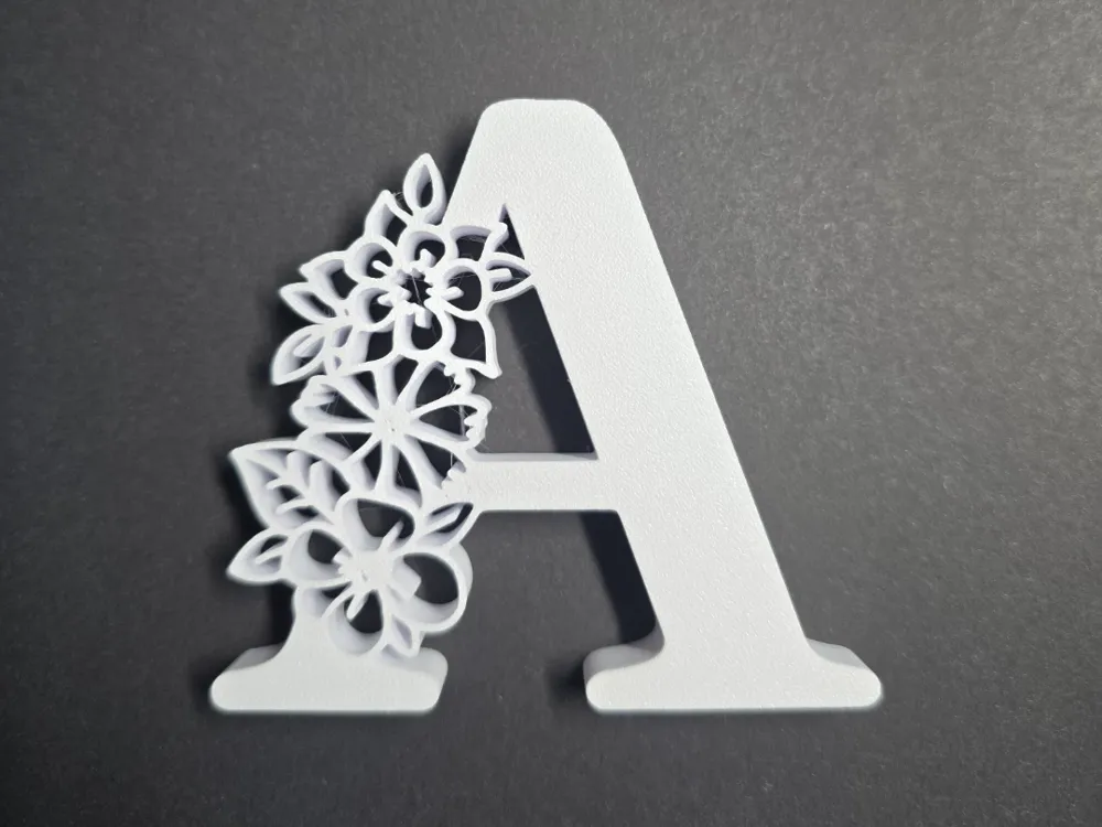 Decorative Letter – Floral Alphabet by Plottersu MakerWorld: Download ...