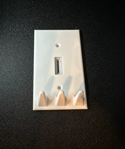 Single Light Switch Cover With 3 Key Hooks Remixed by jdlg2065 ...