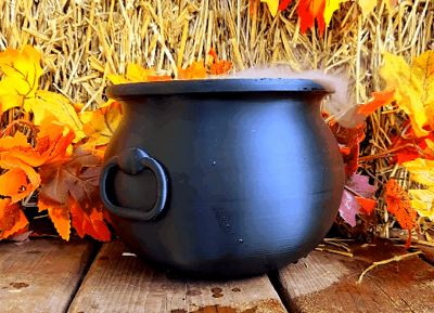 Big Black Cauldron - Halloween Witch's Cauldron by Papadansmaman ...