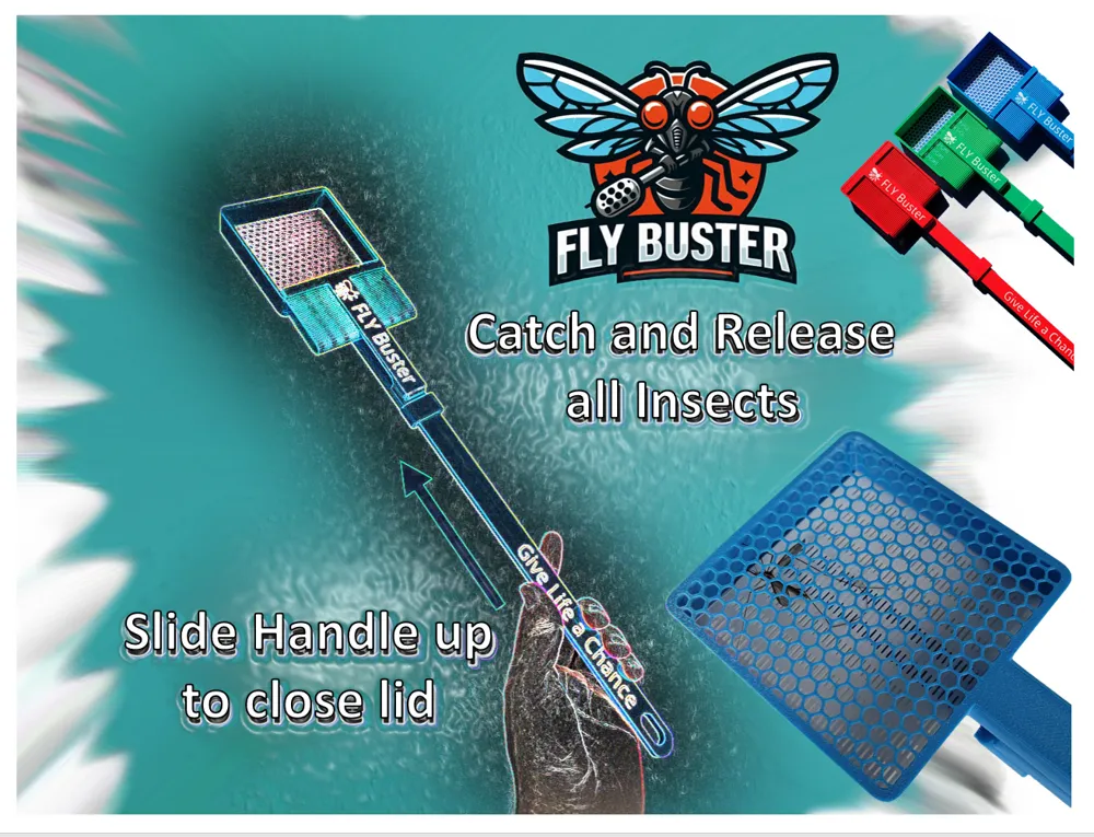Fly Buster / Fly Swatter - Catch & Release Insects by H2Jack Concepts MakerWorld: Download Free ...