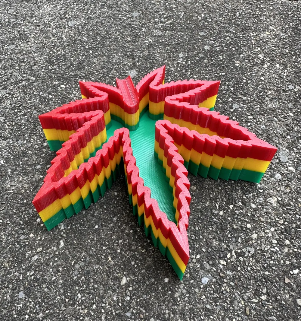RASTA Leaf Ashtray Remixed by 3D Otto MakerWorld: Download Free 3D Models