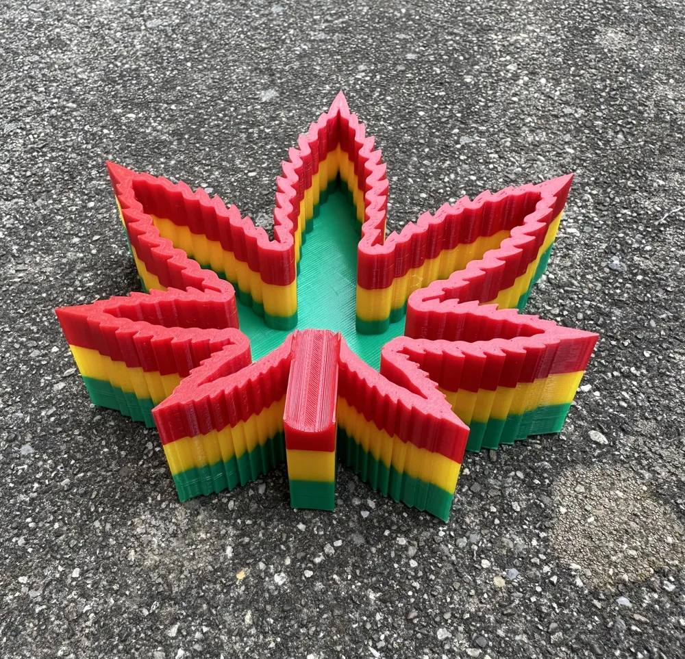 RASTA Leaf Ashtray Remixed by 3D Otto MakerWorld: Download Free 3D Models