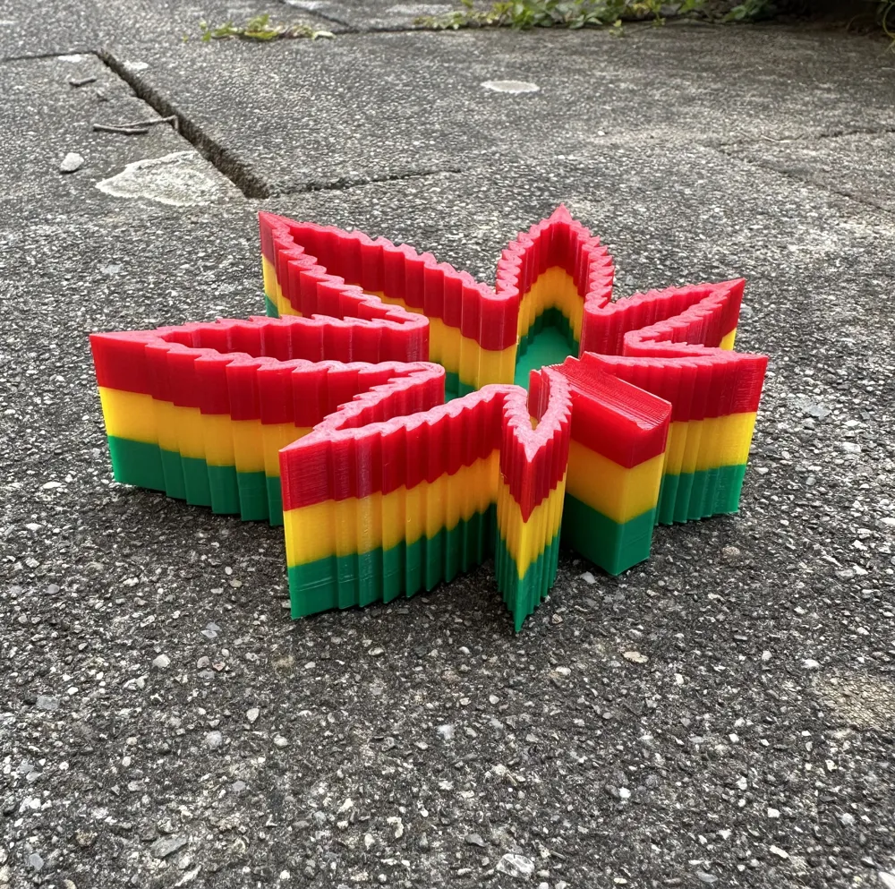 RASTA Leaf Ashtray Remixed by 3D Otto MakerWorld: Download Free 3D Models
