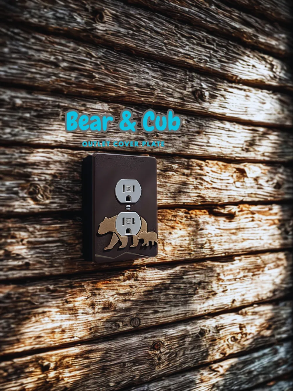 Bear & Cub Outlet Cover - Free 3D Print Model - MakerWorld