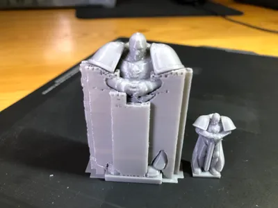 Epic Scale Terrain: Space Marine Statue by fractalnoise - MakerWorld