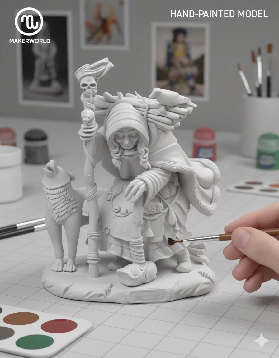 Cailleach-The Winter Crone (High-Detail Miniature) - Free 3D Print ...