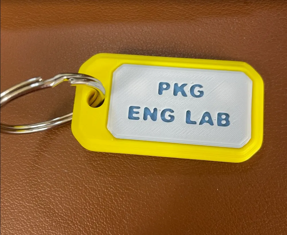 Labelled Keychain with Insertable Label - Free 3D Print Model - MakerWorld