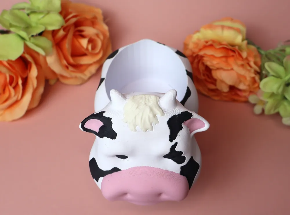 Small Cow Shaped Planter by Ghallb28 - MakerWorld