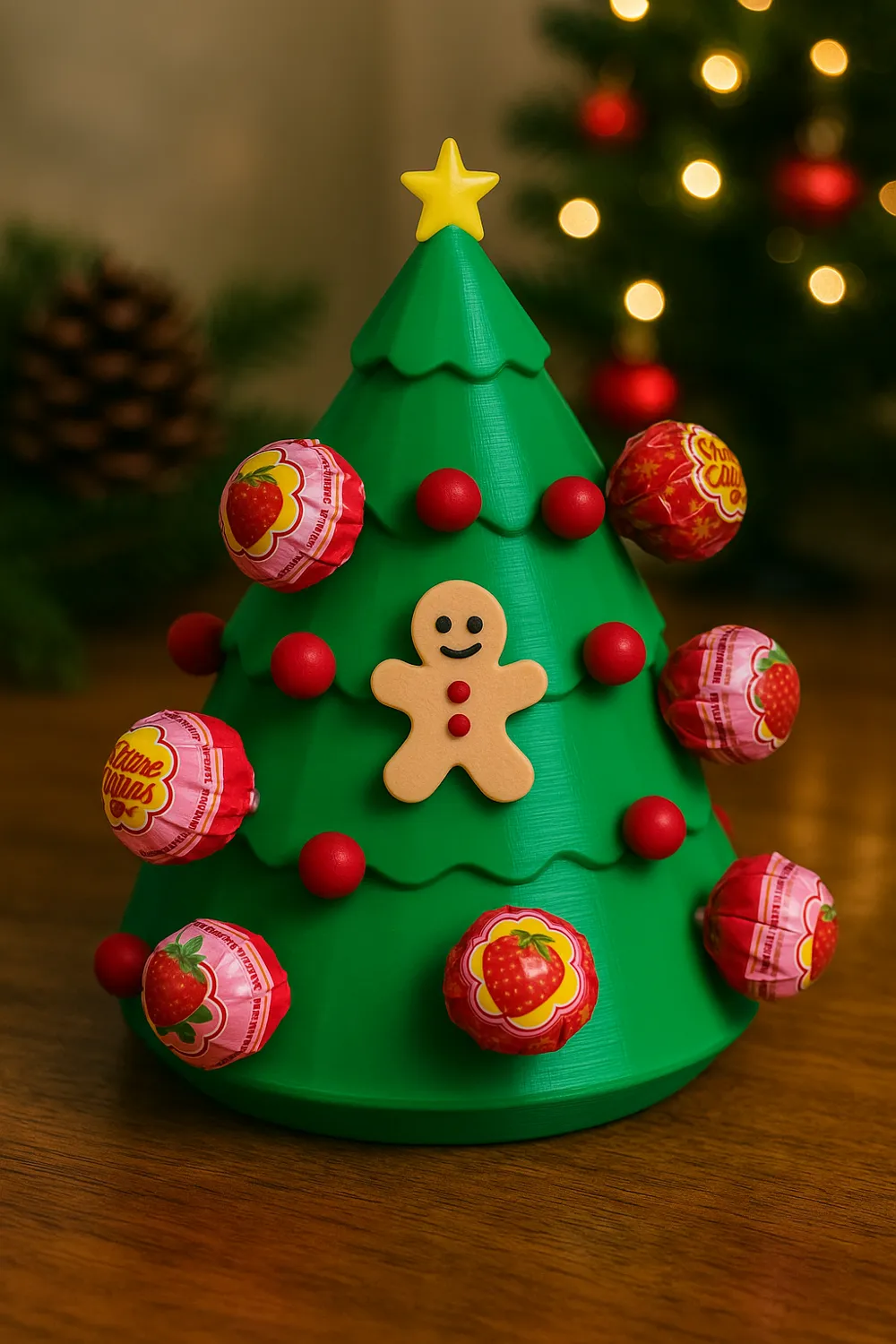 Christmas Tree Chupa Chups - Free 3D Print Model - MakerWorld