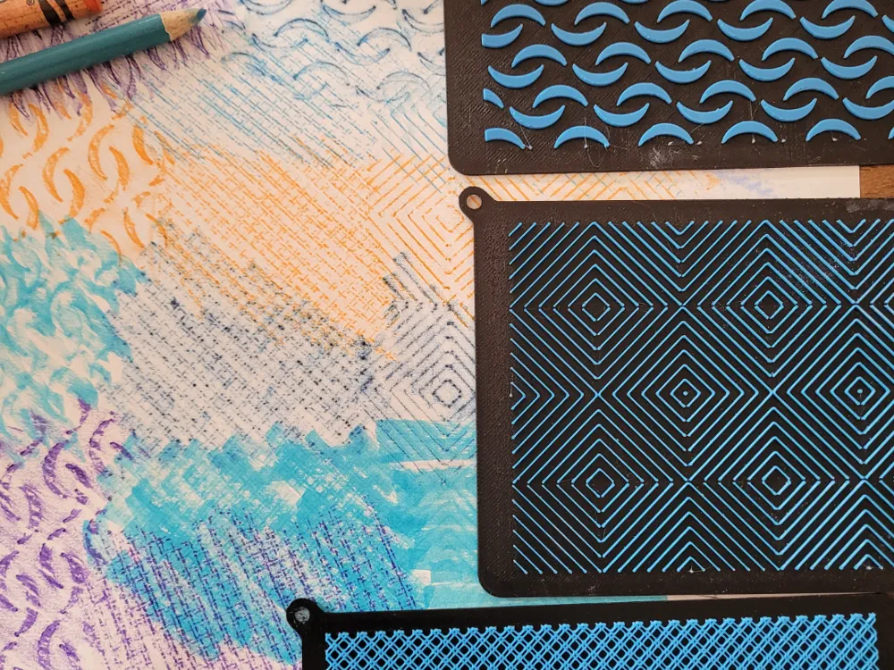 Rubbing Plate texture plate for Drawing by Rebecca Made It - MakerWorld