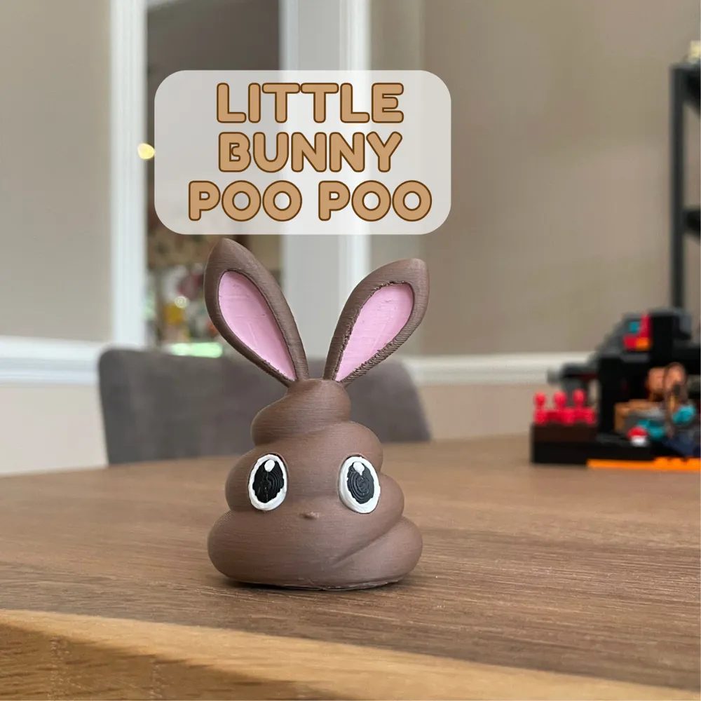 Little Bunny Poo Poo / 4 color / Easter / emoji by 3D Prints This Week ...