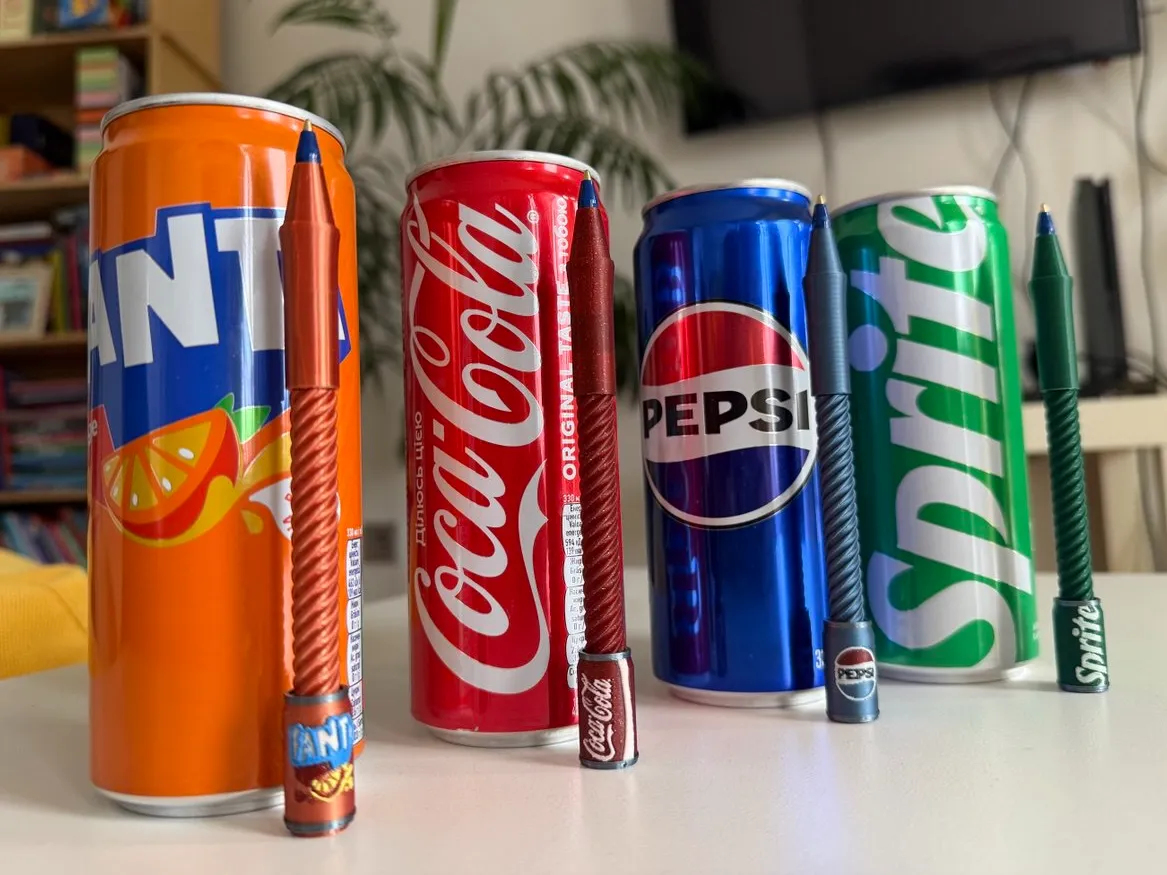Soda fidget pen collection - Free 3D Print Model - MakerWorld