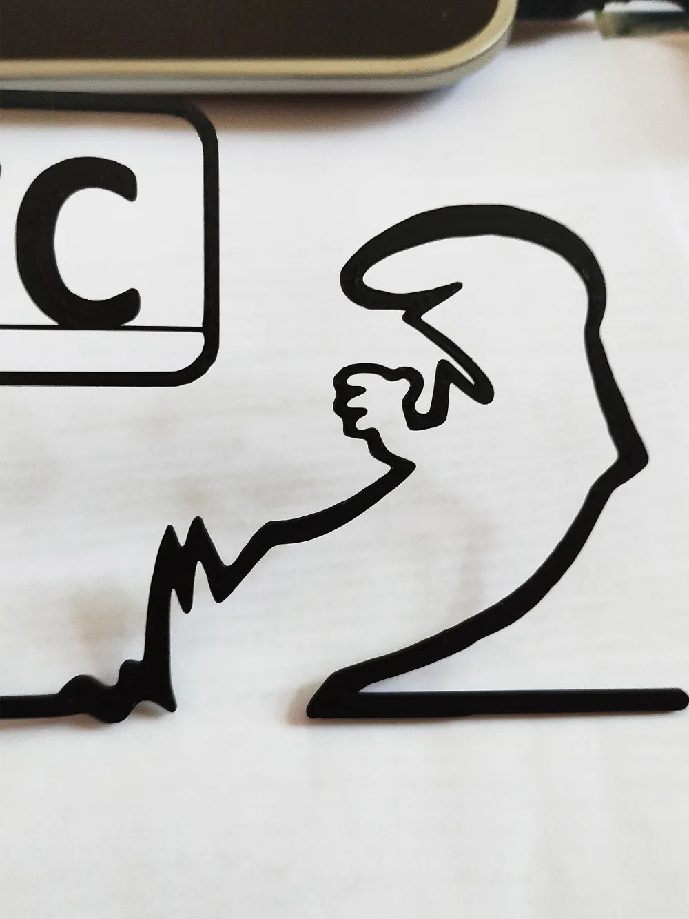 WC door hanger from cartoon "La Linea" Balum Balum by vg1 - MakerWorld