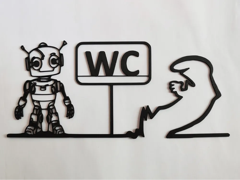 WC door hanger from cartoon "La Linea" Balum Balum by vg1 - MakerWorld