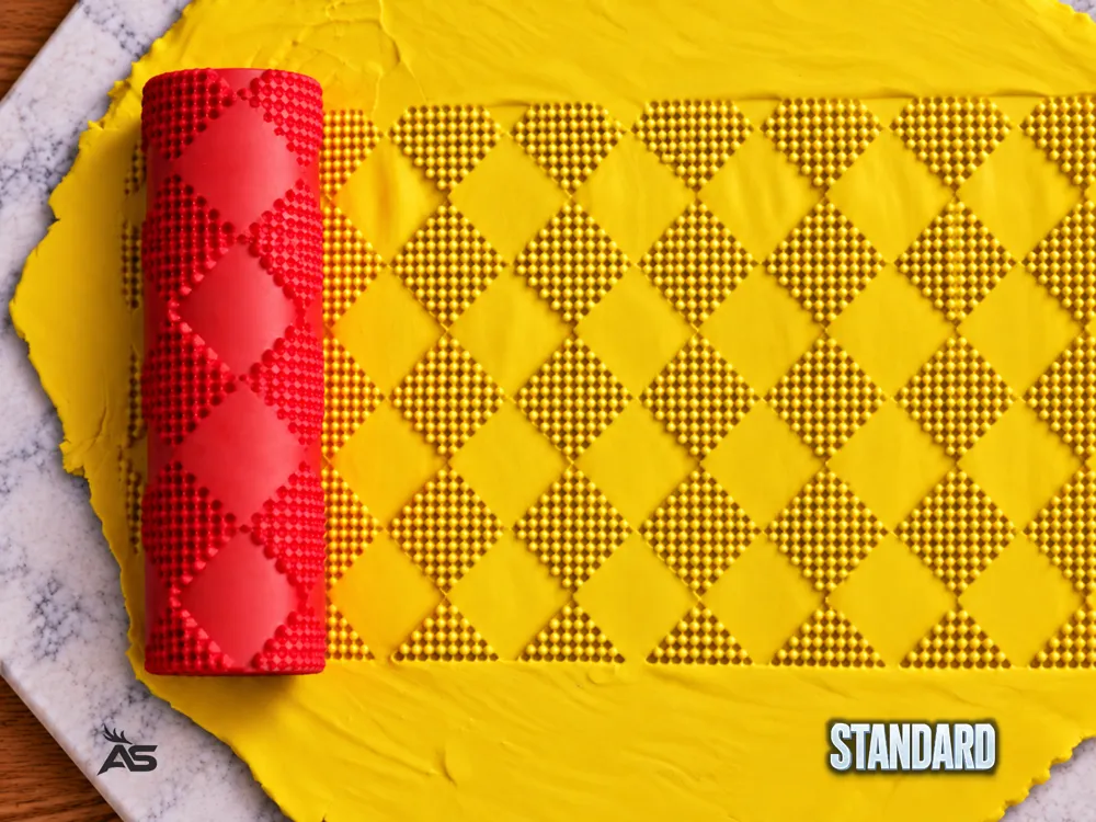 AS-R073-S – Argyle Checker Pattern Roller - Free 3D Print Model ...