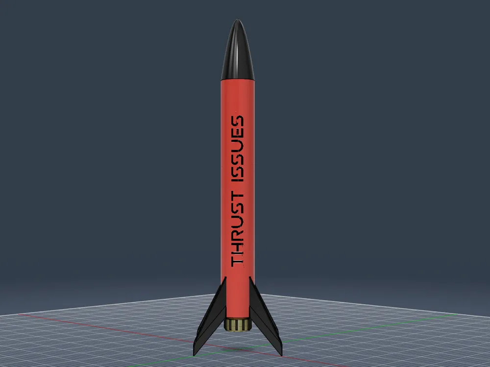 Mid-Power Model Rocket - Thrust Issues by Tristan MakerWorld: Download ...