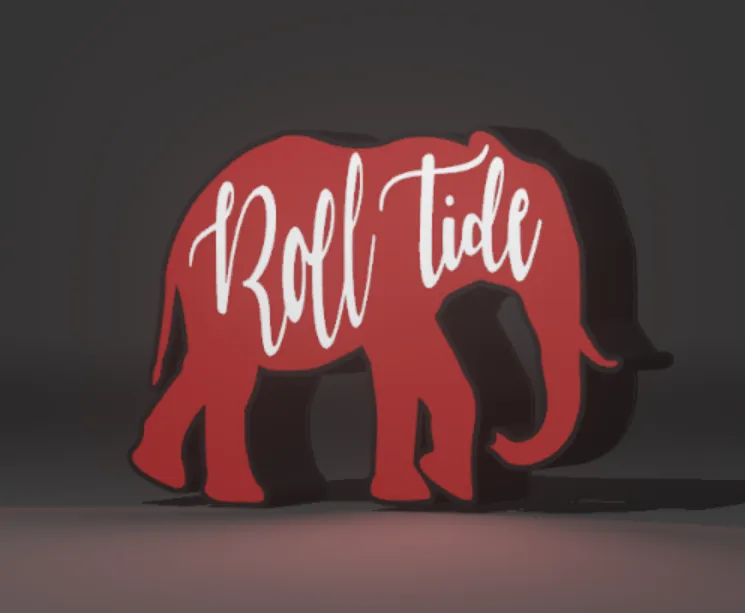 Roll Tide Light Box - Free 3D Print Model - MakerWorld