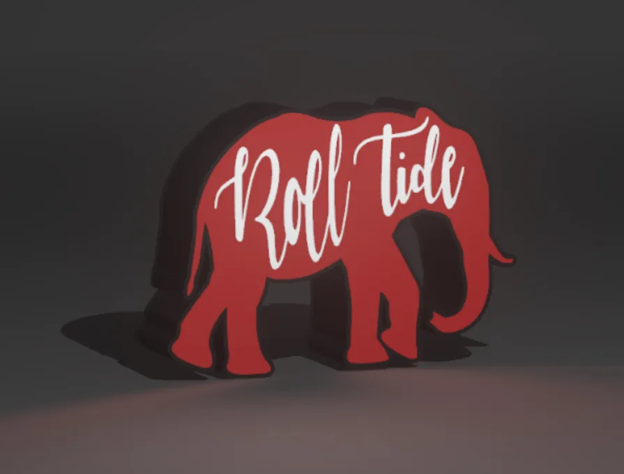 Roll Tide Light Box - Free 3D Print Model - MakerWorld