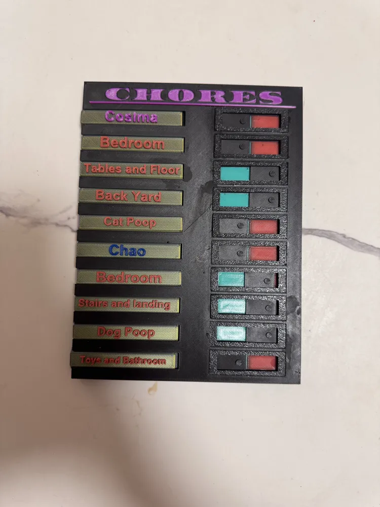 Chore Chart with sliders for kids by defunkedmonk69 MakerWorld ...