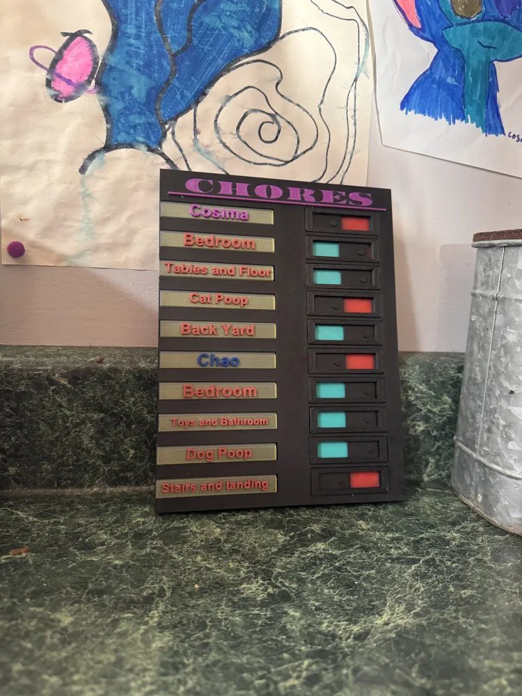 Chore Chart with sliders for kids by defunkedmonk69 MakerWorld ...