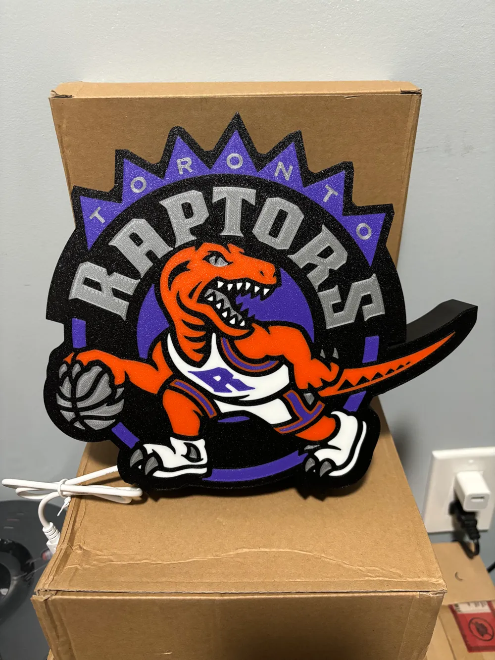 Retro Toronto Raptors light box by Future Canada - MakerWorld