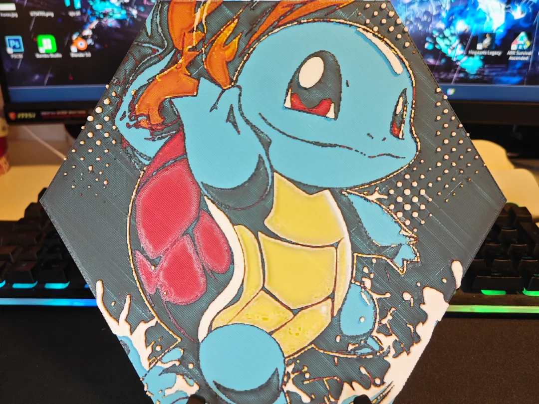 Hueforge Squirtle Pokemon modo panal - Modelo de impresión 3D gratuito ...