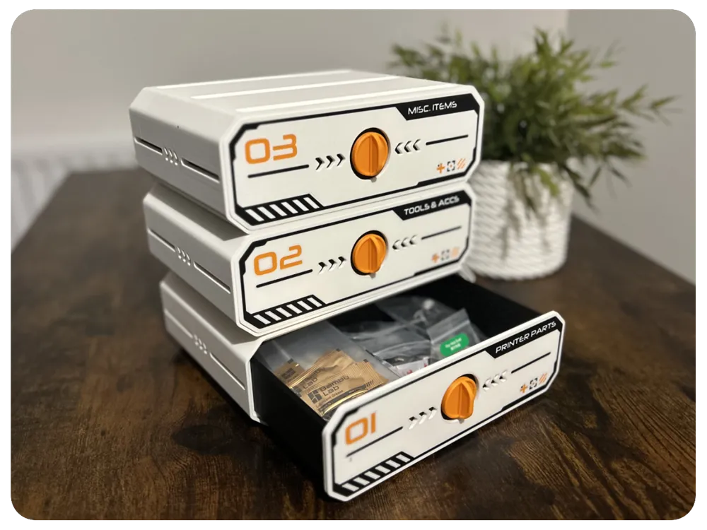 CYBERPUNK Storage Stacker - Free 3D Print Model - MakerWorld