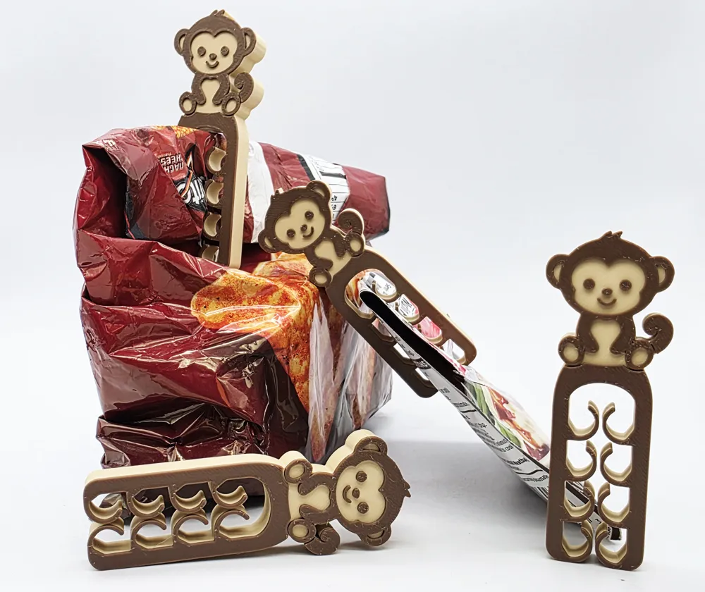Monkey Chip Clip - Free 3D Print Model - MakerWorld