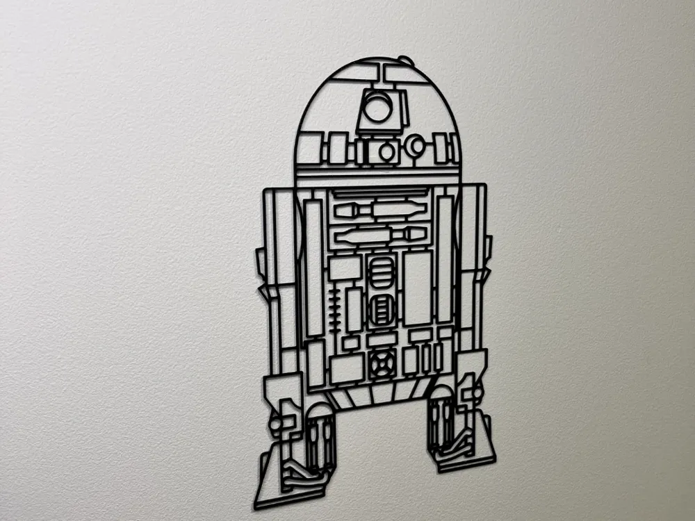 Star Wars R2D2 droid wall art decoration - Free 3D Print Model - MakerWorld