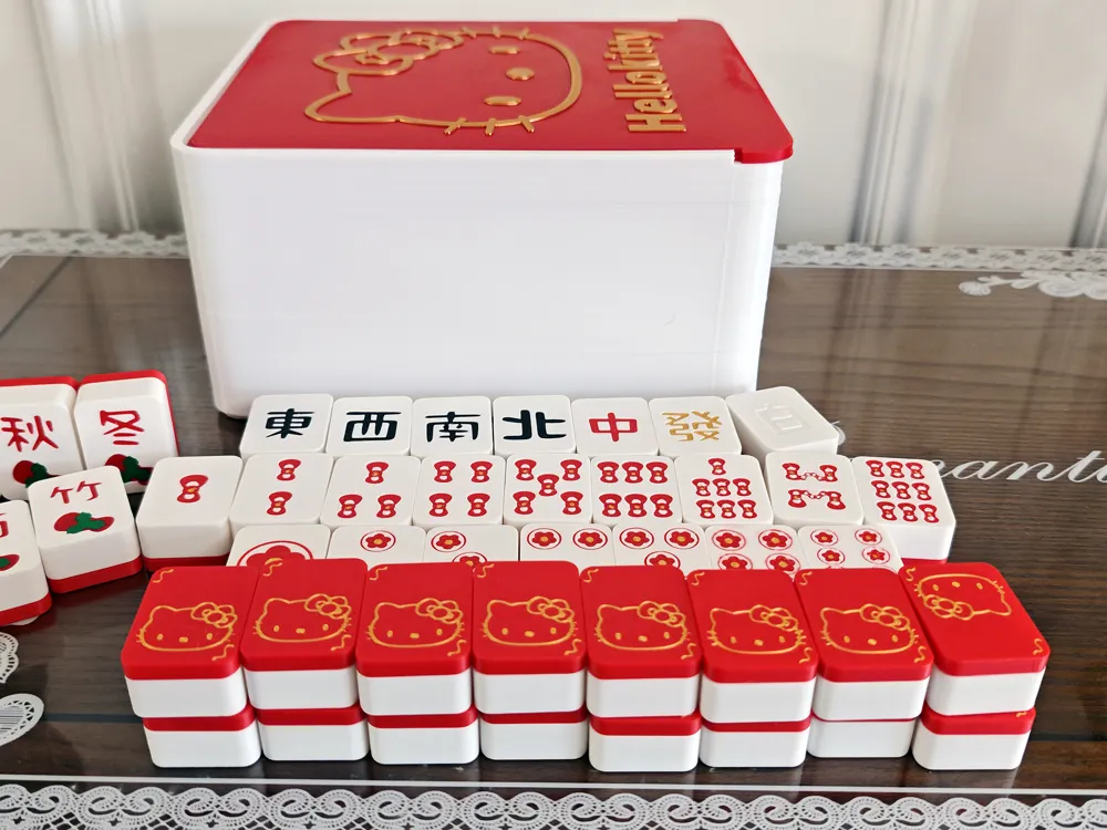 Hellokitty adorable Chinese mahjong tiles New Year festive mahjong ...