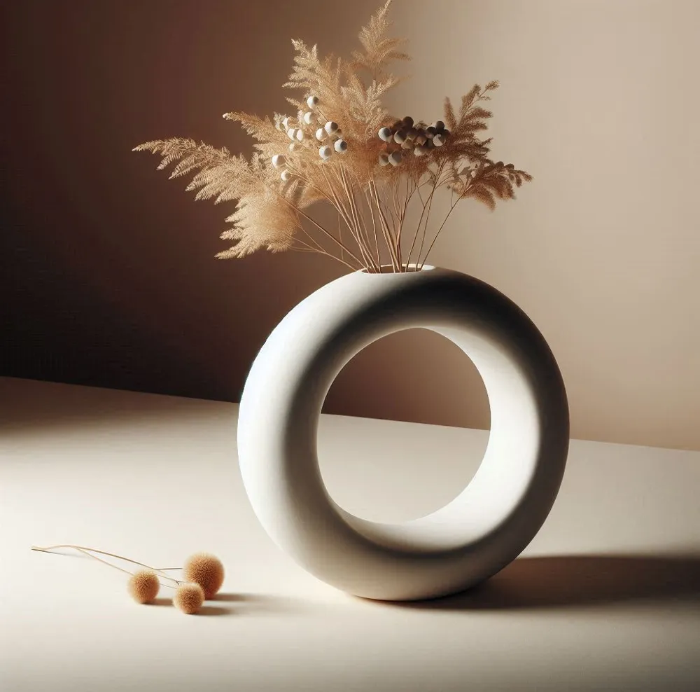 Nordic Ring Vase, Hollow Vase by Deltaprints - MakerWorld