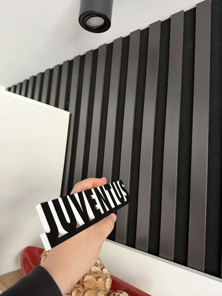 Juventus Football Club Sign Art - Free 3D Print Model - MakerWorld