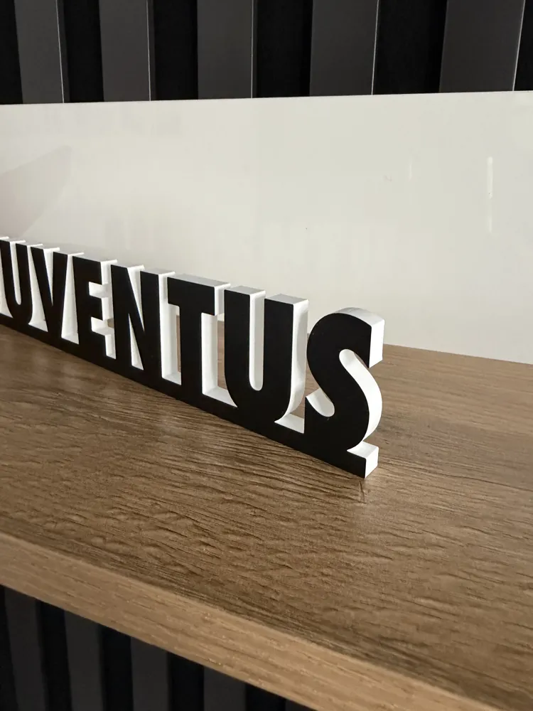Juventus Football Club Sign Art - Free 3D Print Model - MakerWorld