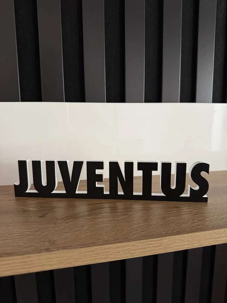 Juventus Football Club Sign Art - Free 3D Print Model - MakerWorld