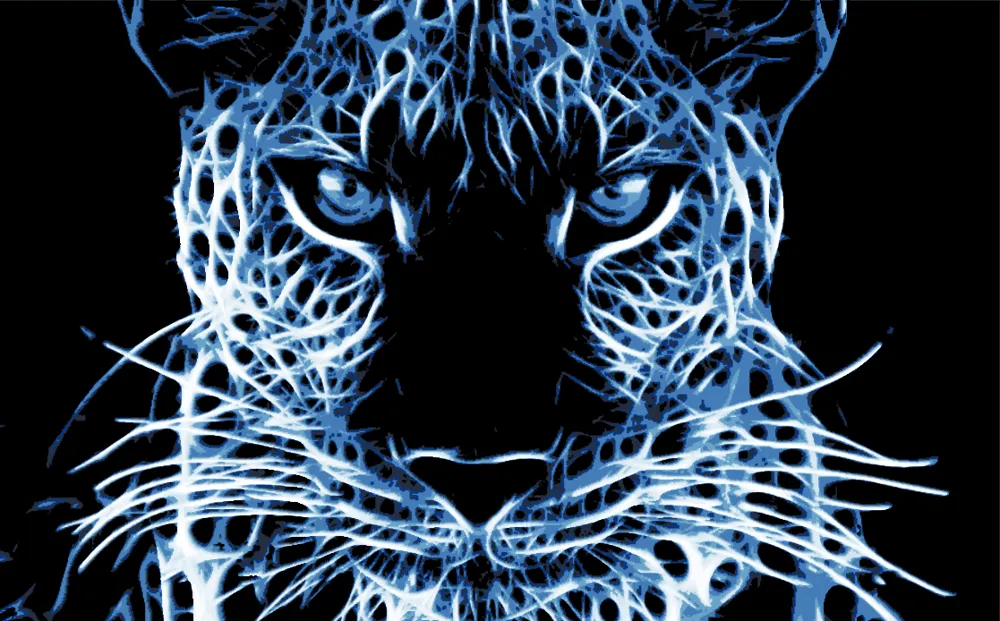 HueForge Neon Blue Leopard by ZGremlin - MakerWorld