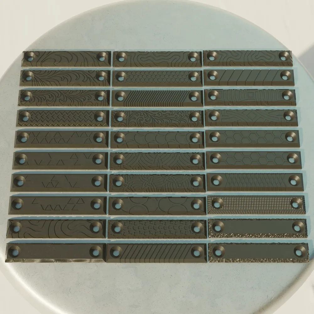 Custom Pattern Screw-on M-LOK Covers - Free 3D Print Model - MakerWorld