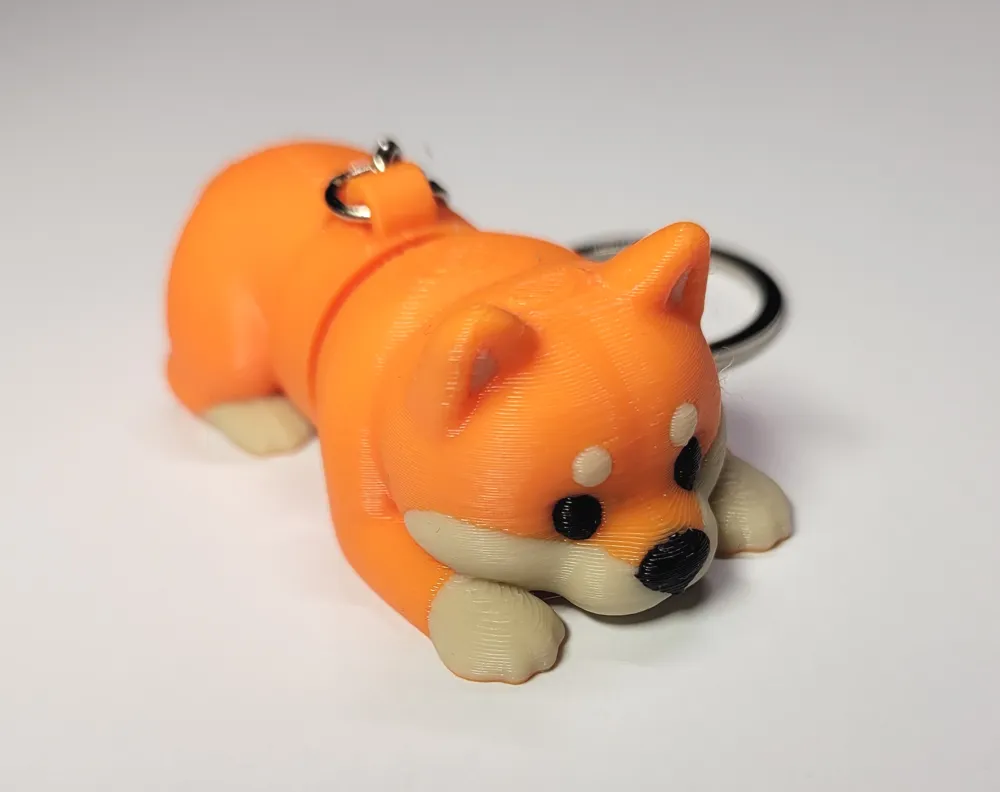 Articulated Flexi Keychain – Dog Shiba Inu Puppy by midar3d MakerWorld ...