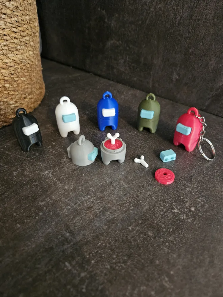 Among us Keychain ( No AMS needed ) - Free 3D Print Model - MakerWorld
