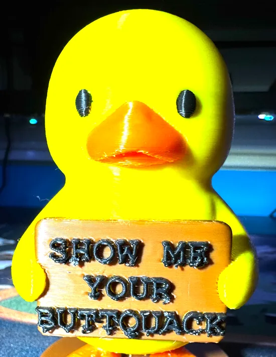 Emotional Support Duck – The Buttquack Edition - Free 3D Print Model ...