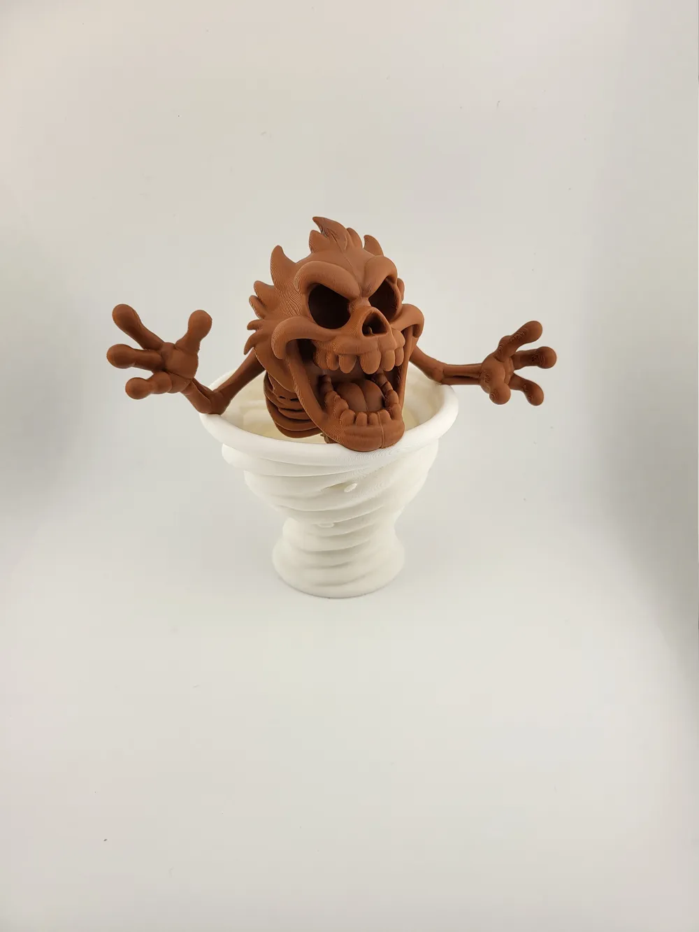Taz Looney Tunes light Skeleton Tornado Bust by Mad power MakerWorld ...