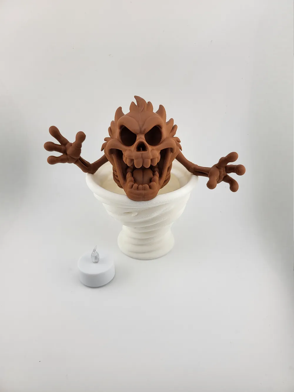Taz Looney Tunes light Skeleton Tornado Bust - Free 3D Print Model ...